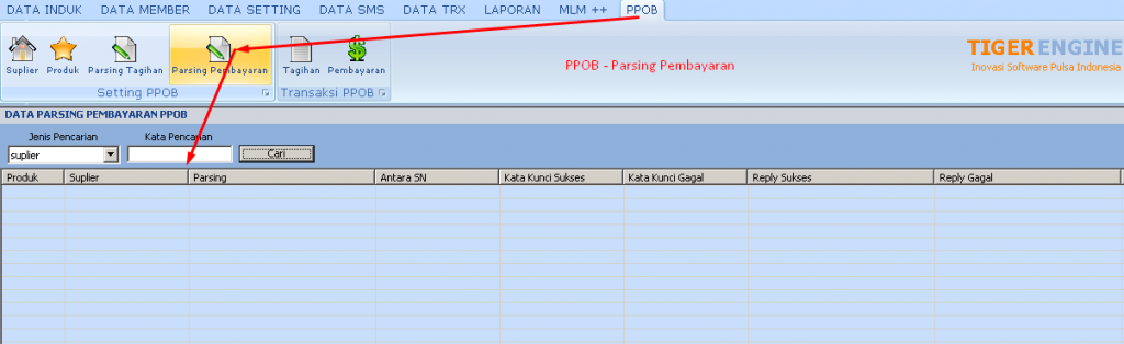 PPOB – Parsing Pembayaran – Tutorial Software Pulsa Tiger Engine