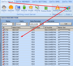 Data Induk – Data Fisik – Tutorial Software Pulsa Tiger Engine