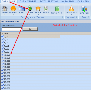 Data Induk – Nominal – Tutorial Software Pulsa Tiger Engine
