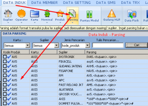 Data Induk – Parsing – Tutorial Software Pulsa Tiger Engine