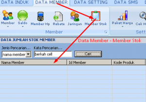 Data Member – Member Stok – Tutorial Software Pulsa Tiger Engine