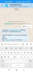 Transaksi Jabber Untuk Member – Tutorial Software Pulsa Tiger Engine